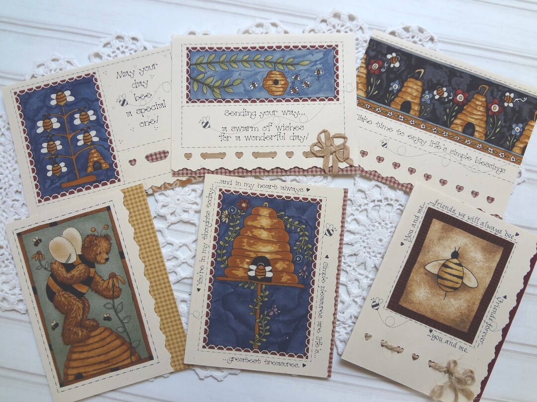 Unique Handmade Cards / Set of 6 BIRTHDAY Cards / 1 Each of 6 Designs ...