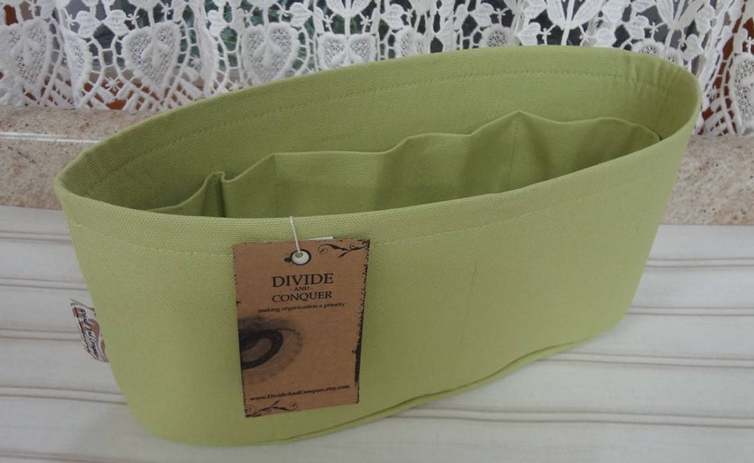 Celery / Purse ORGANIZER Insert SHAPER / Flexible fabric bottom or Wipe ...