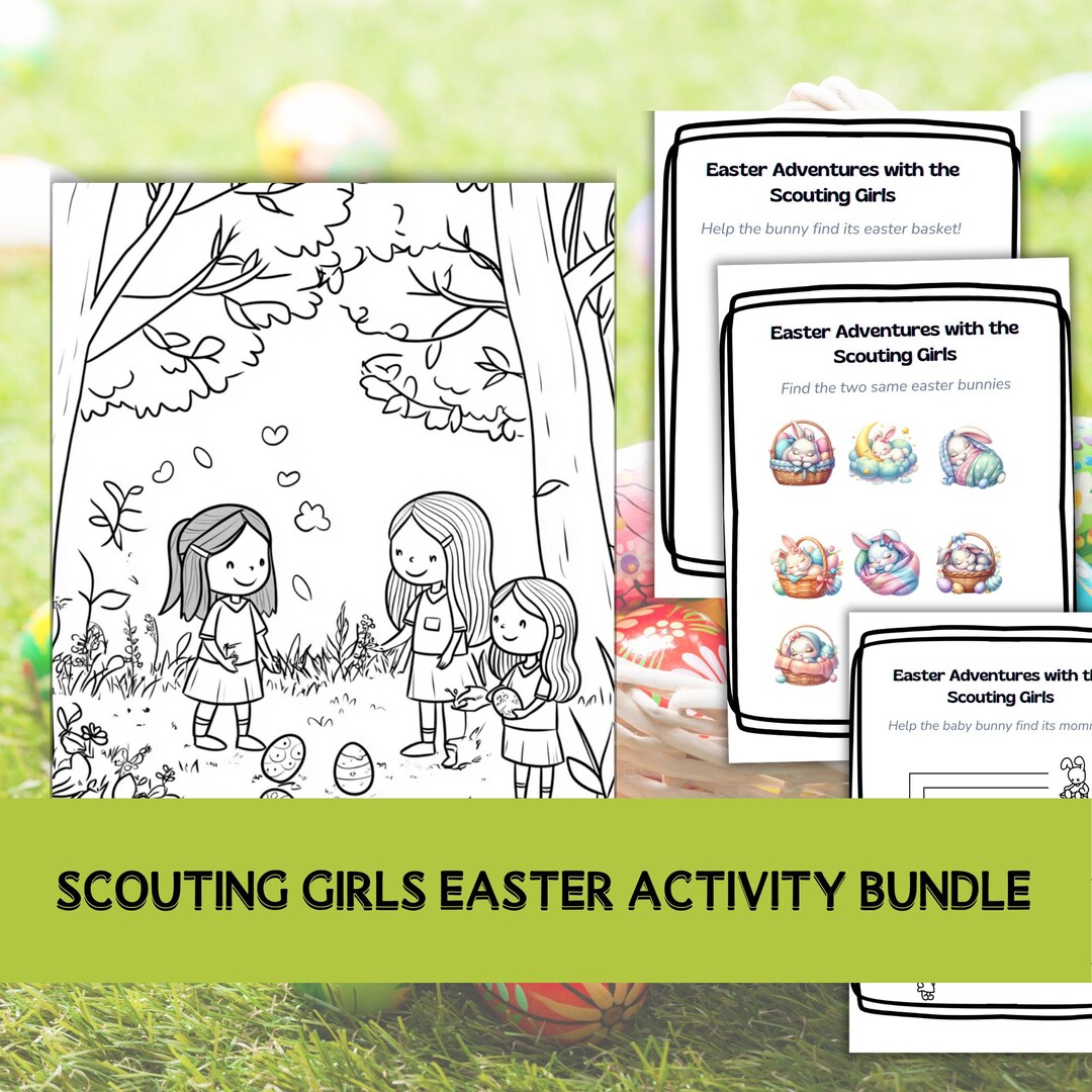 Easter Scout Printables Fun Activity Bundle for Troops Easter Coloring ...