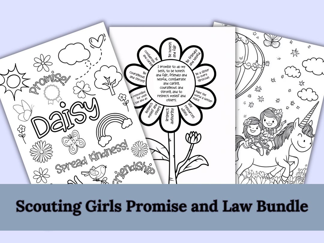 Scout Girls Activity Promise and Law Troop Printable Troop Leader Scout ...
