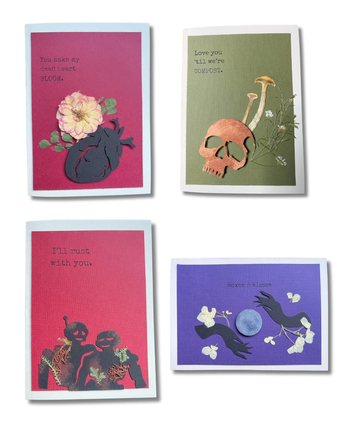 Handmade Valentine Card Collection – Cut Paper & Botanical Art, Limited ...