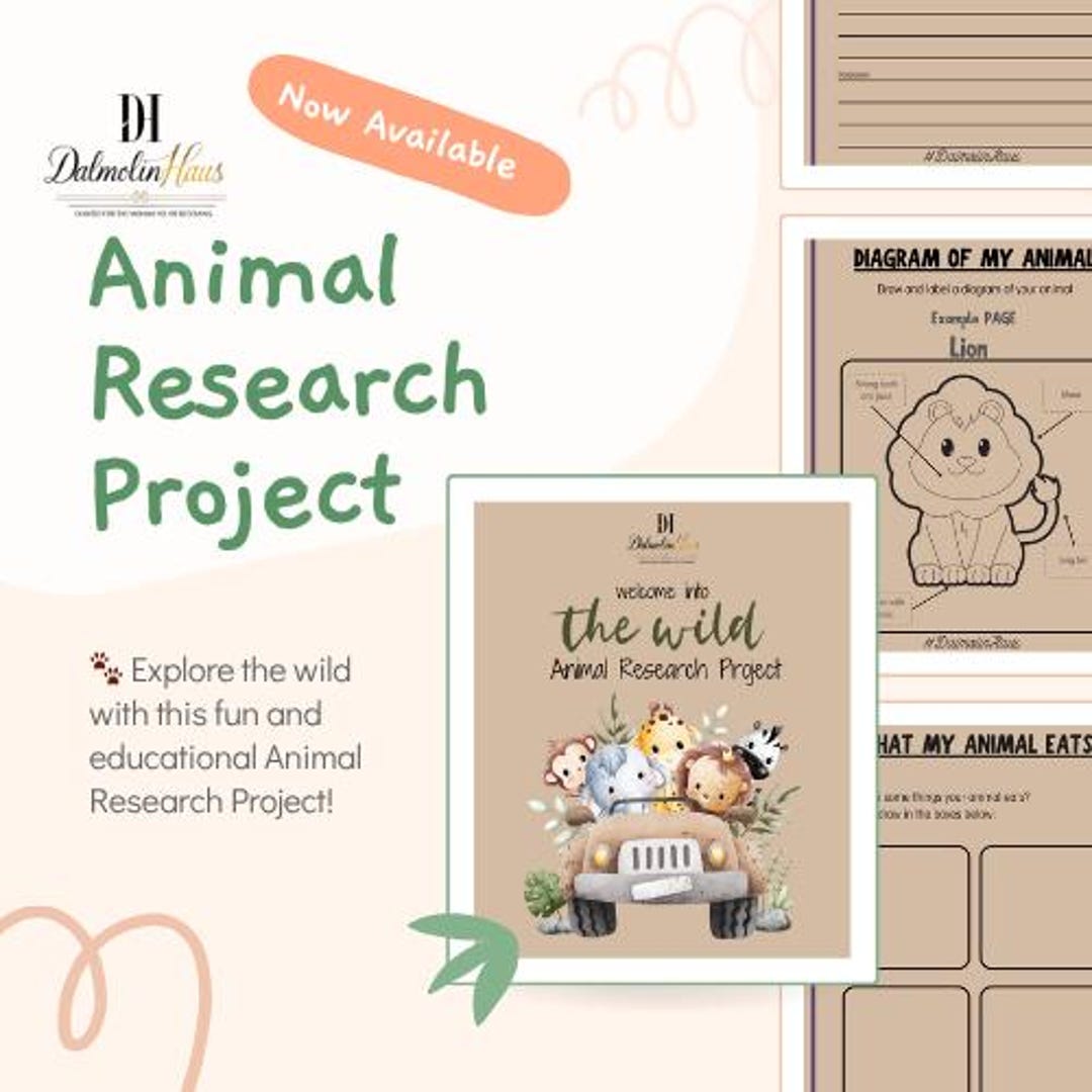 Animal Research Project for Kids | Printable Science Worksheet Pack ...