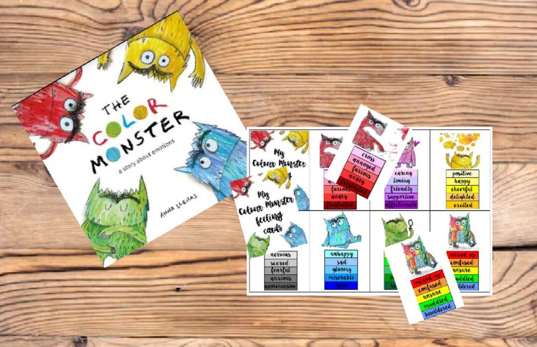 Colour Monster Feelings Cards - Etsy
