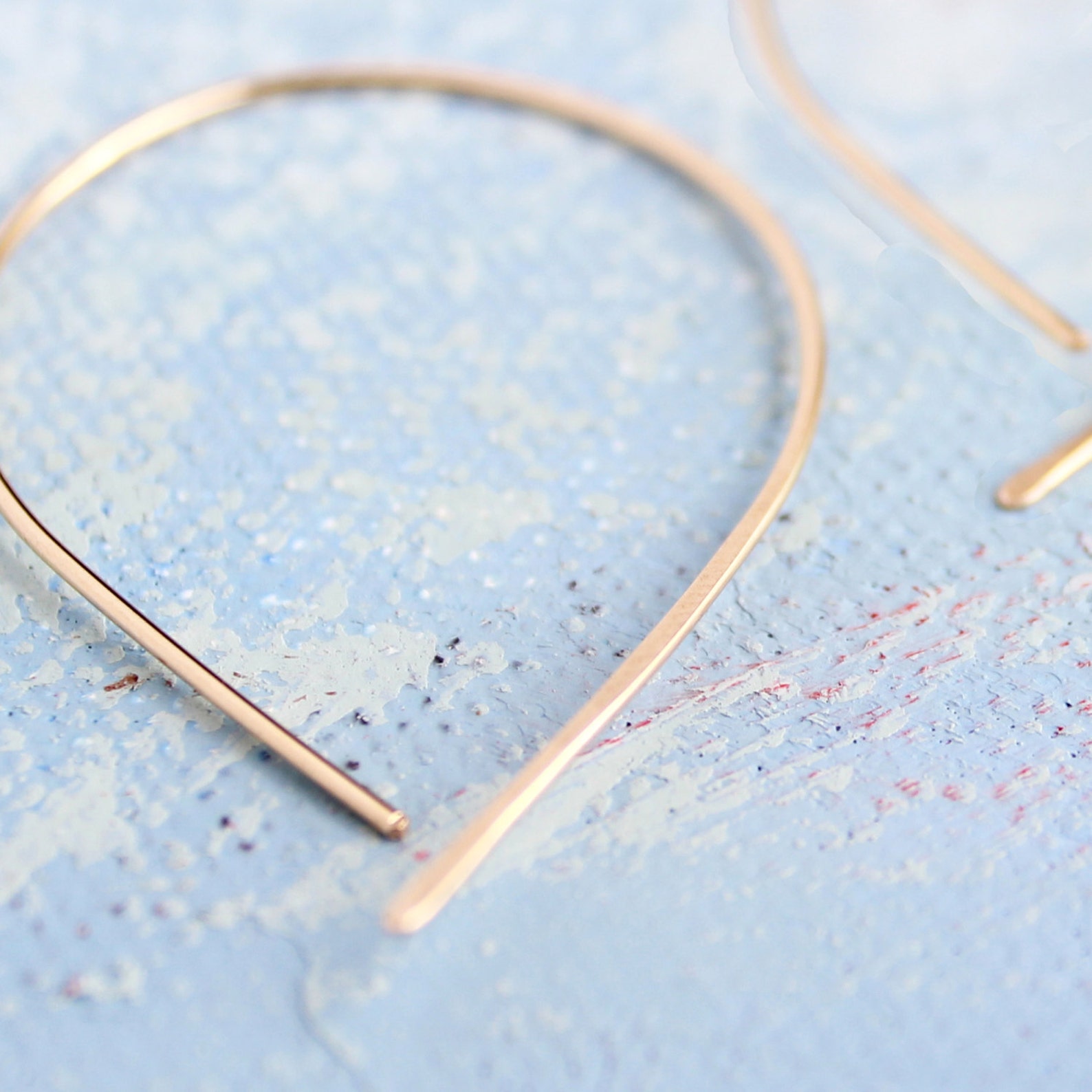 Open Hoop Earrings Gold Teardrop Hoop Earing Thin Hoop - Etsy