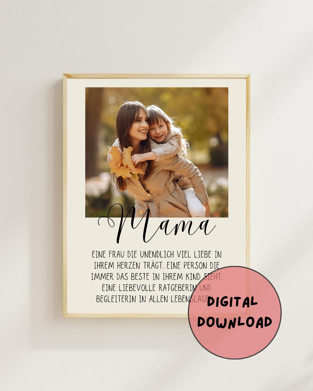 Personalizable Mom Poster - Mother's Day Gift | Mother's Day L Digital ...