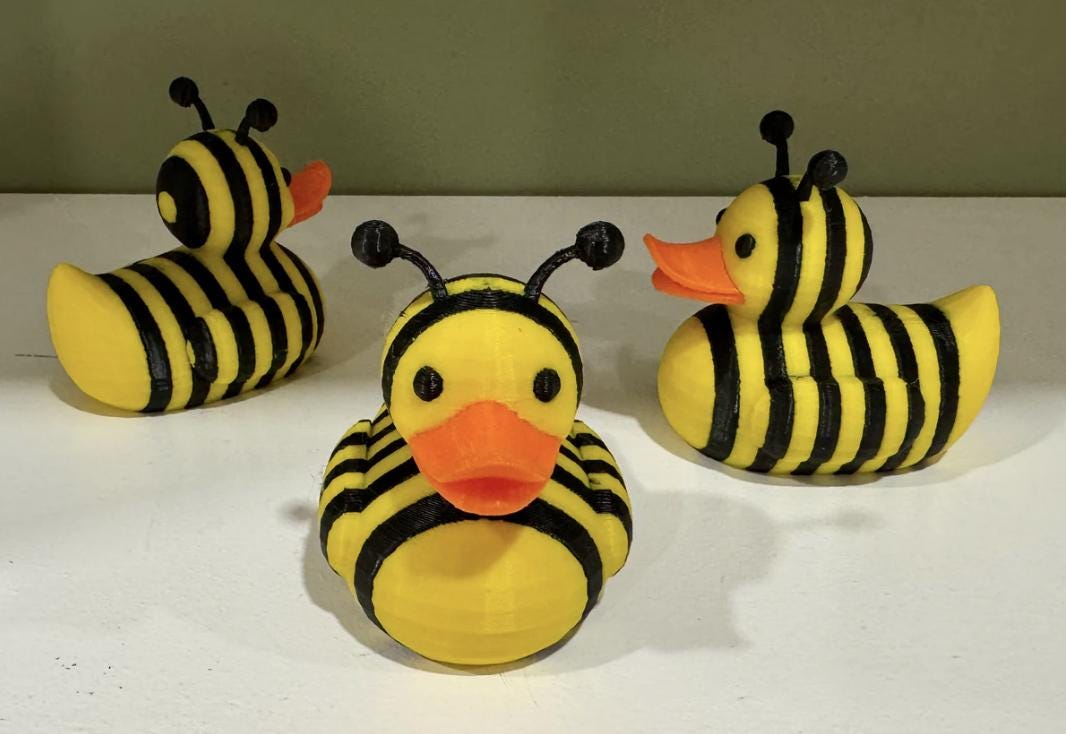 Bumble Bee Duck Figure Toy - Etsy