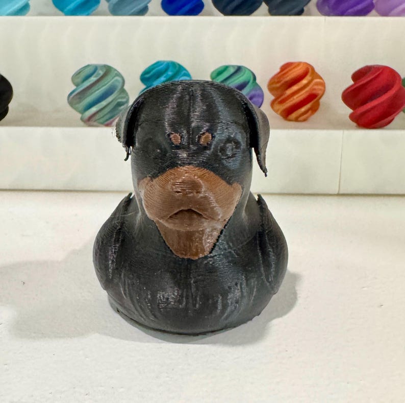Rottweiler Rottie Dog Duck Figure Toy - Etsy