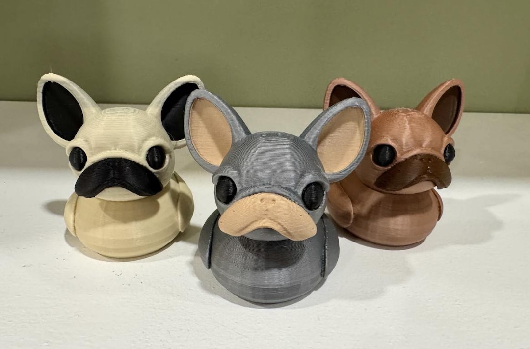 French Bulldog, Frenchie Duck Figure Toy - Etsy