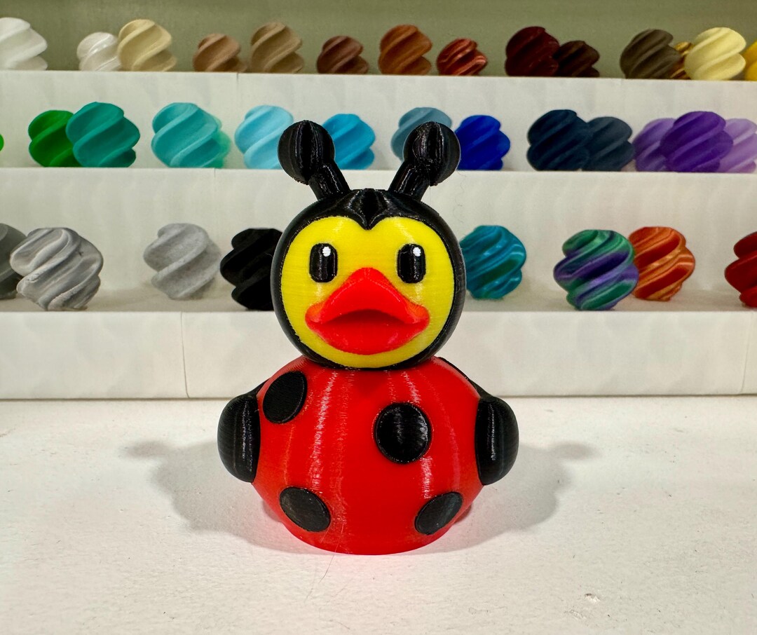 Ladybug Duck Figure Toy - Etsy