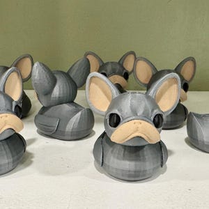 French Bulldog, Frenchie Duck Figure Toy - Etsy