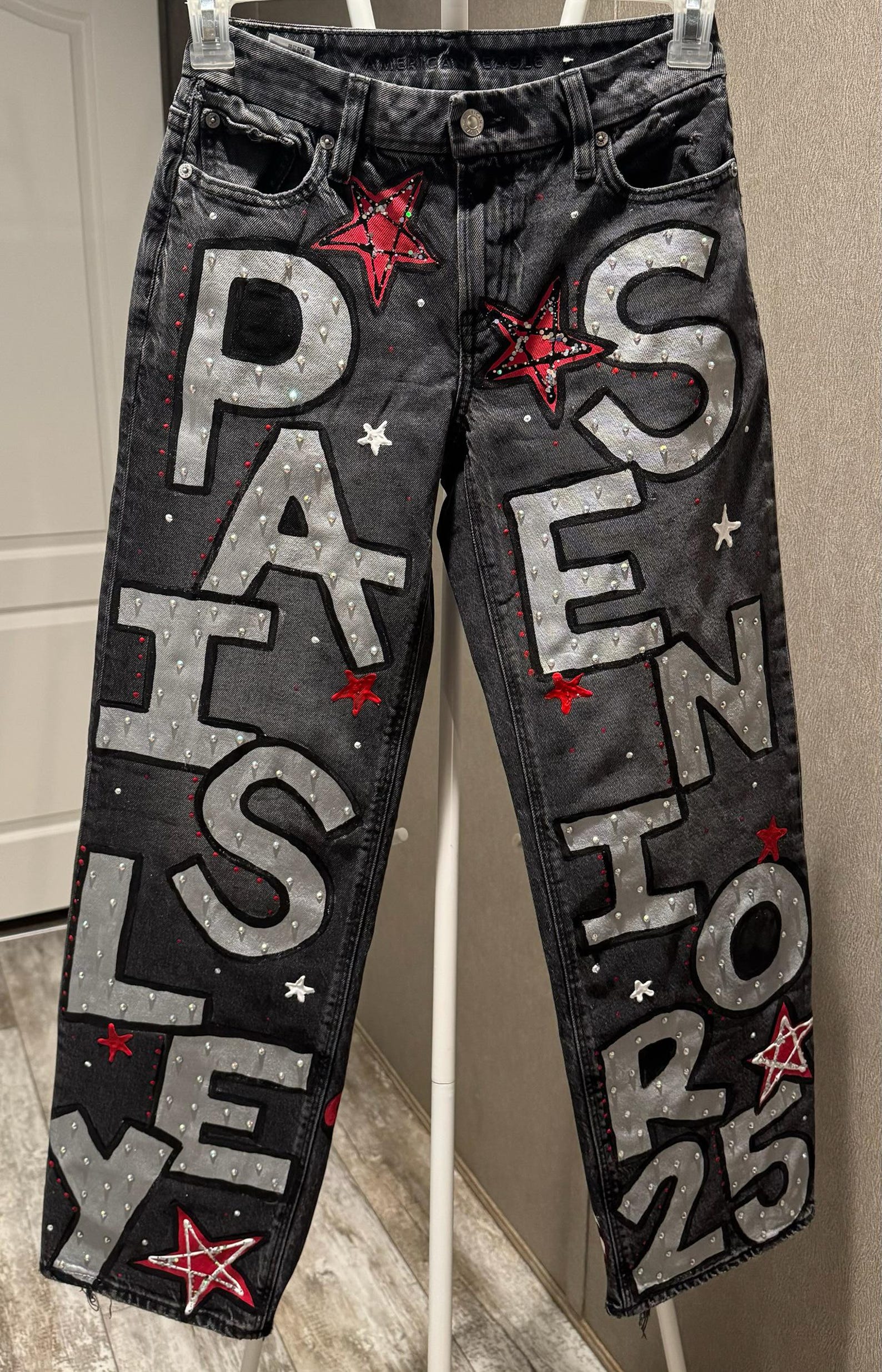 Custom Painted Denim Jeans: Personalized School Spirit, Graduation - Etsy