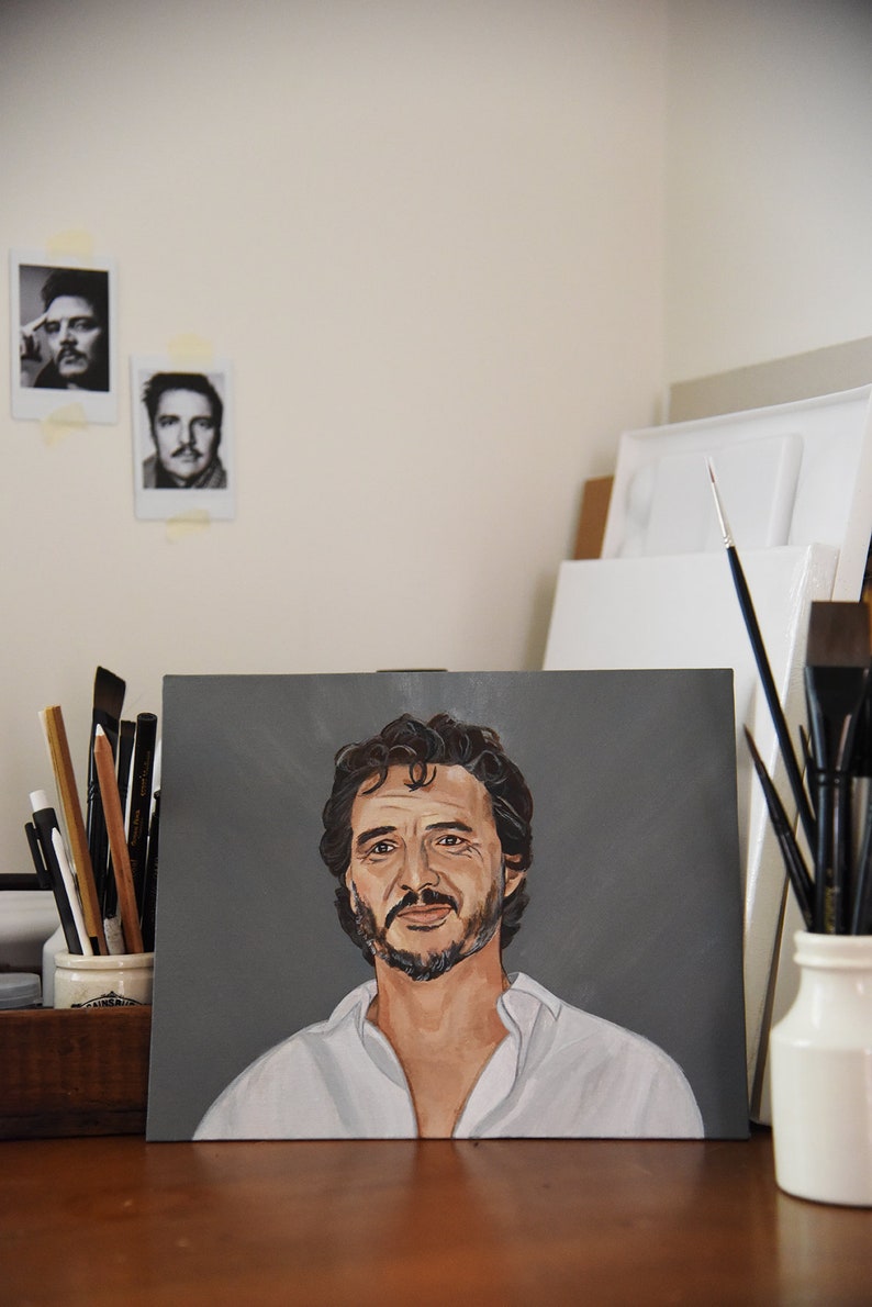 Pedro Pascal Original Painting - Etsy