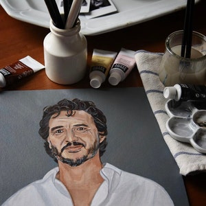 Pedro Pascal Original Painting - Etsy