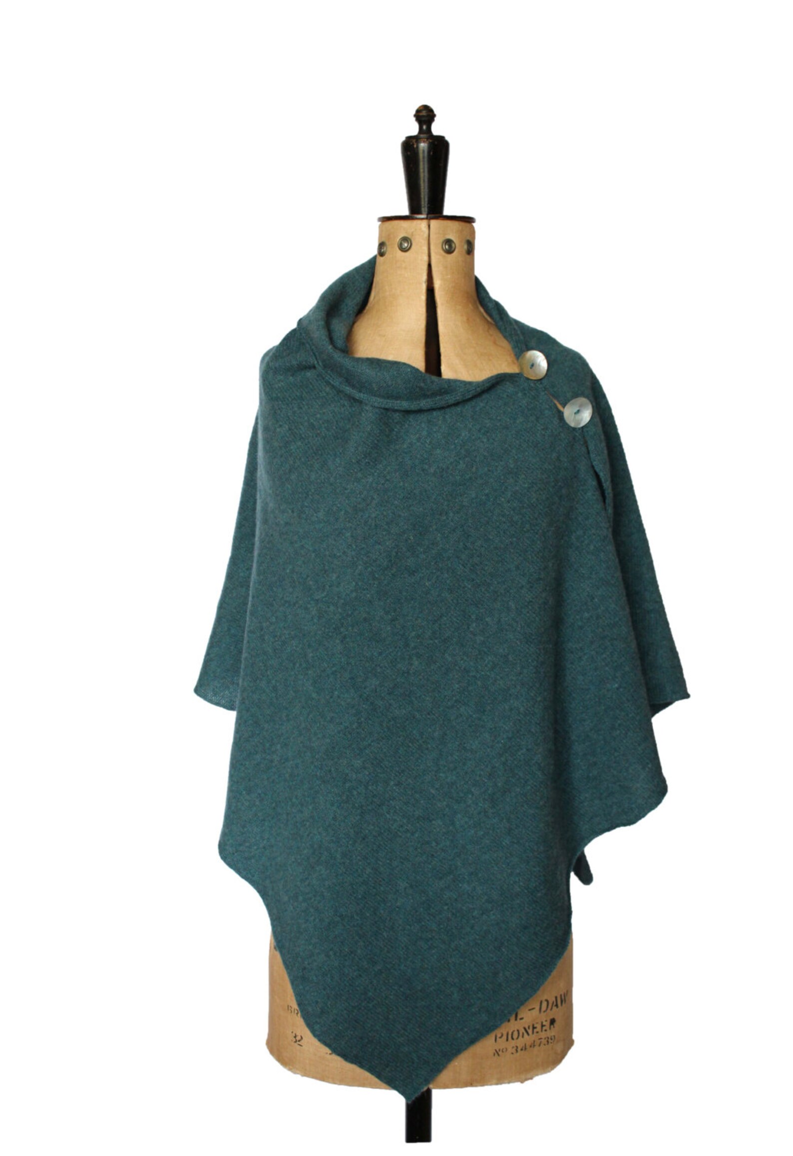 Knitted Button Wrap Teal Wrap Green Wrap Womens Wrap Wool - Etsy