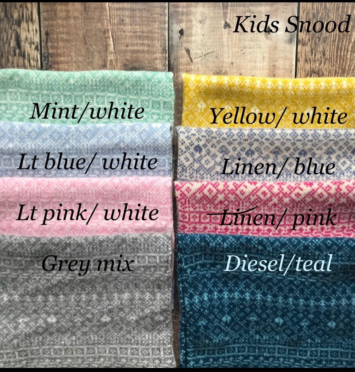 Kids Snood Fair Isle Pattern - Etsy