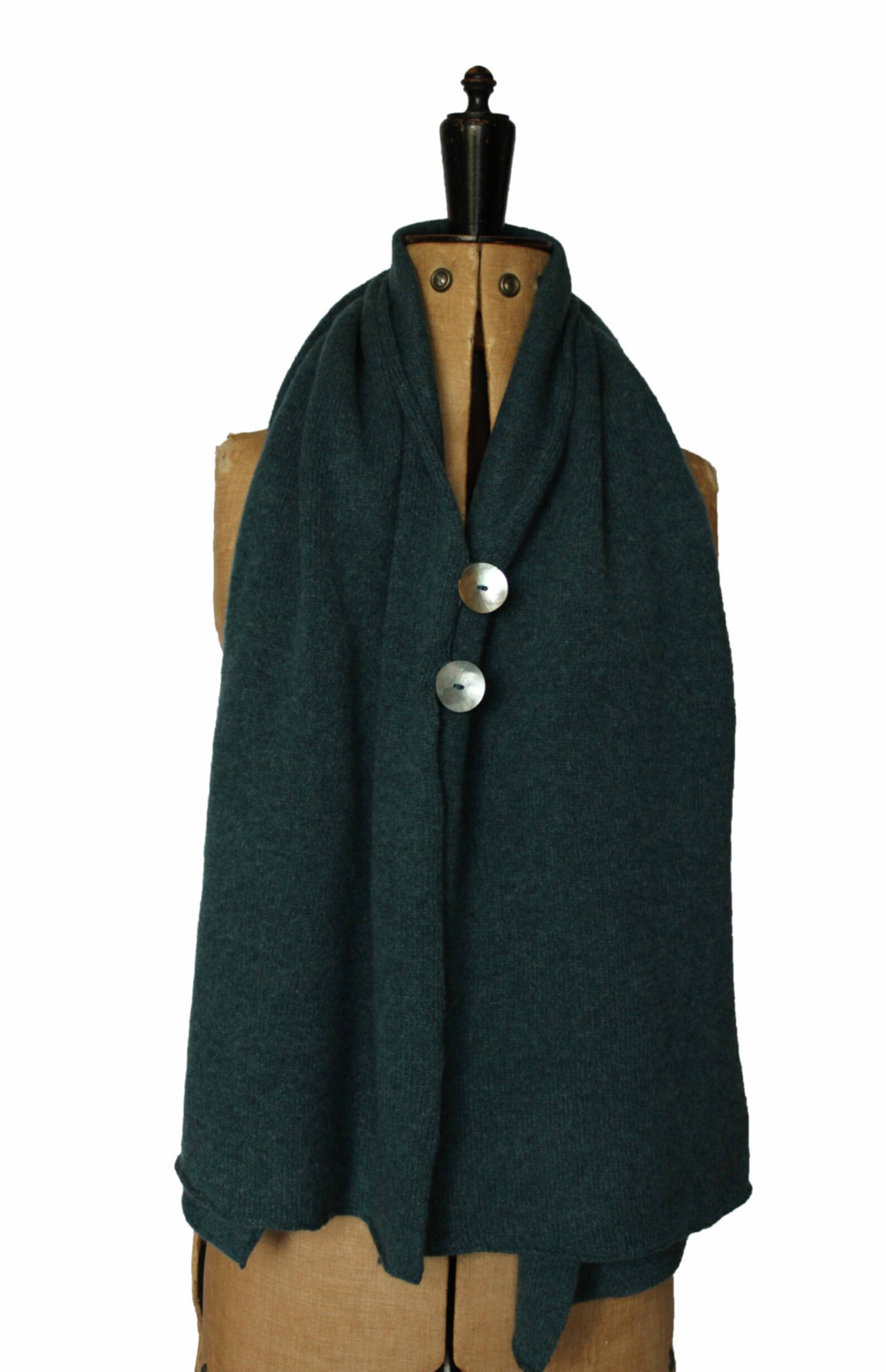 Knitted Button Wrap Teal Wrap Green Wrap Womens Wrap Wool - Etsy