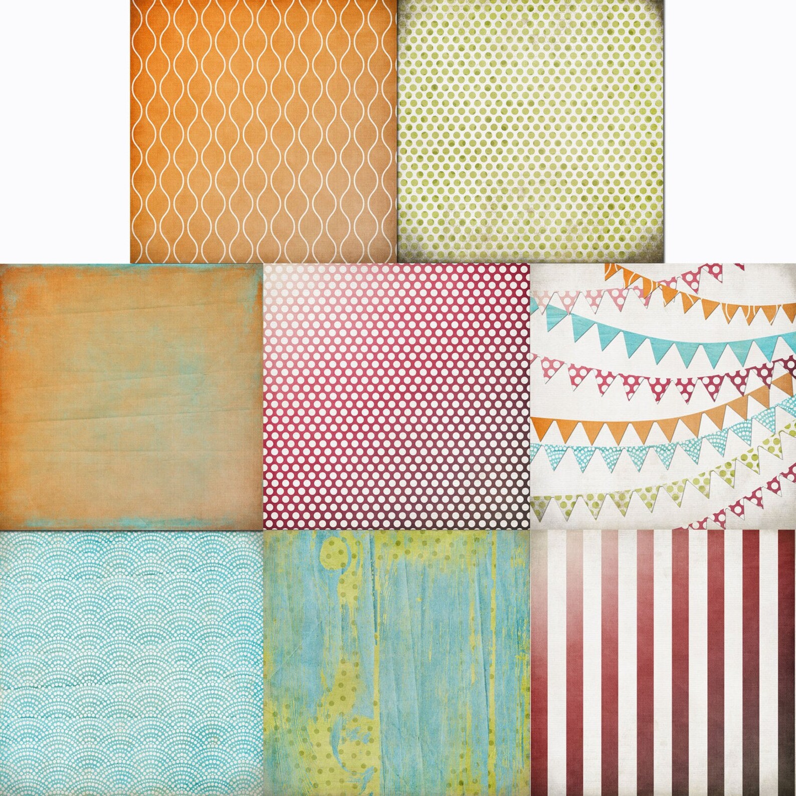 Carnival Digital Scrapbook Paper Pack 12x12300 Dpi 8 Digital Papers - Etsy