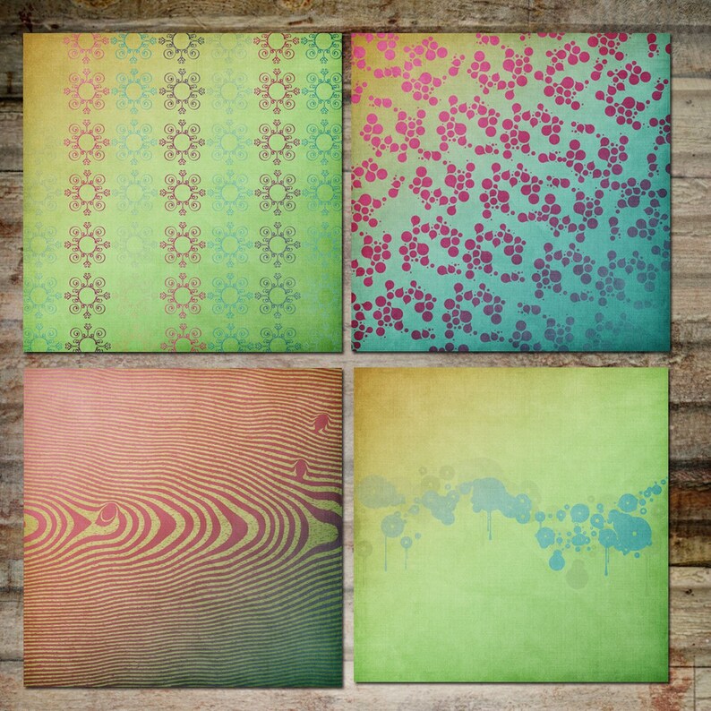 Funkdafied Digital Scrapbook Paper Pack 12x12300 Dpi - Etsy