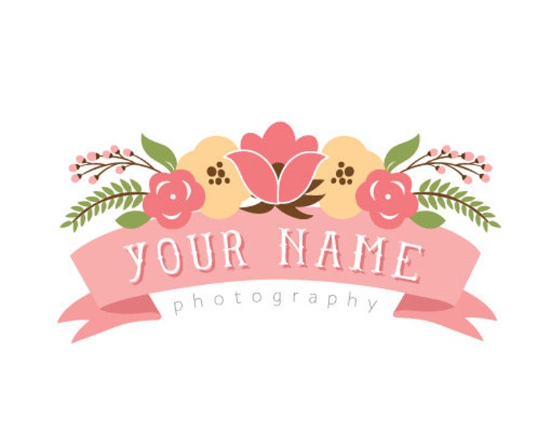 Photography Logo & Watermark Pre-made for Photographer Flower Banner 3 ...