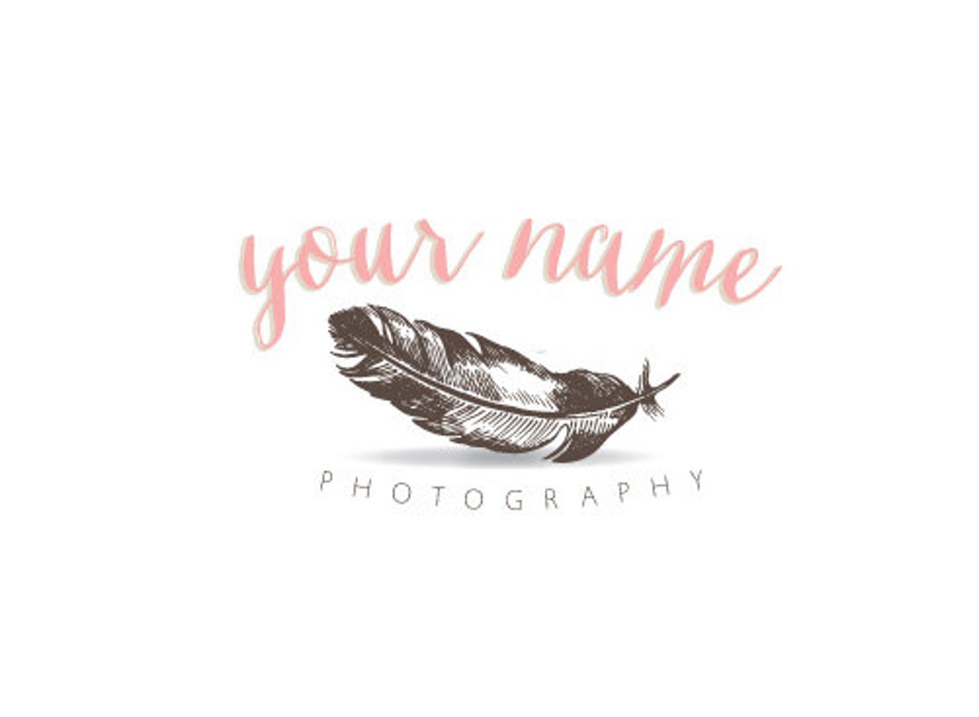 Photography Logo & Watermark Pre-made Feather - Etsy