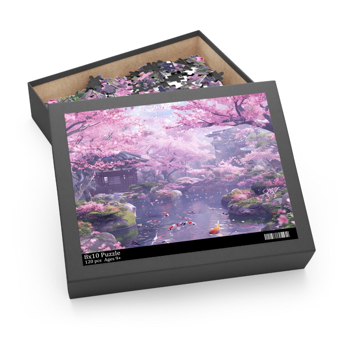 Japaneseserene Cherry Blossom Puzzle, Tranquil Nature Scene, Perfect ...