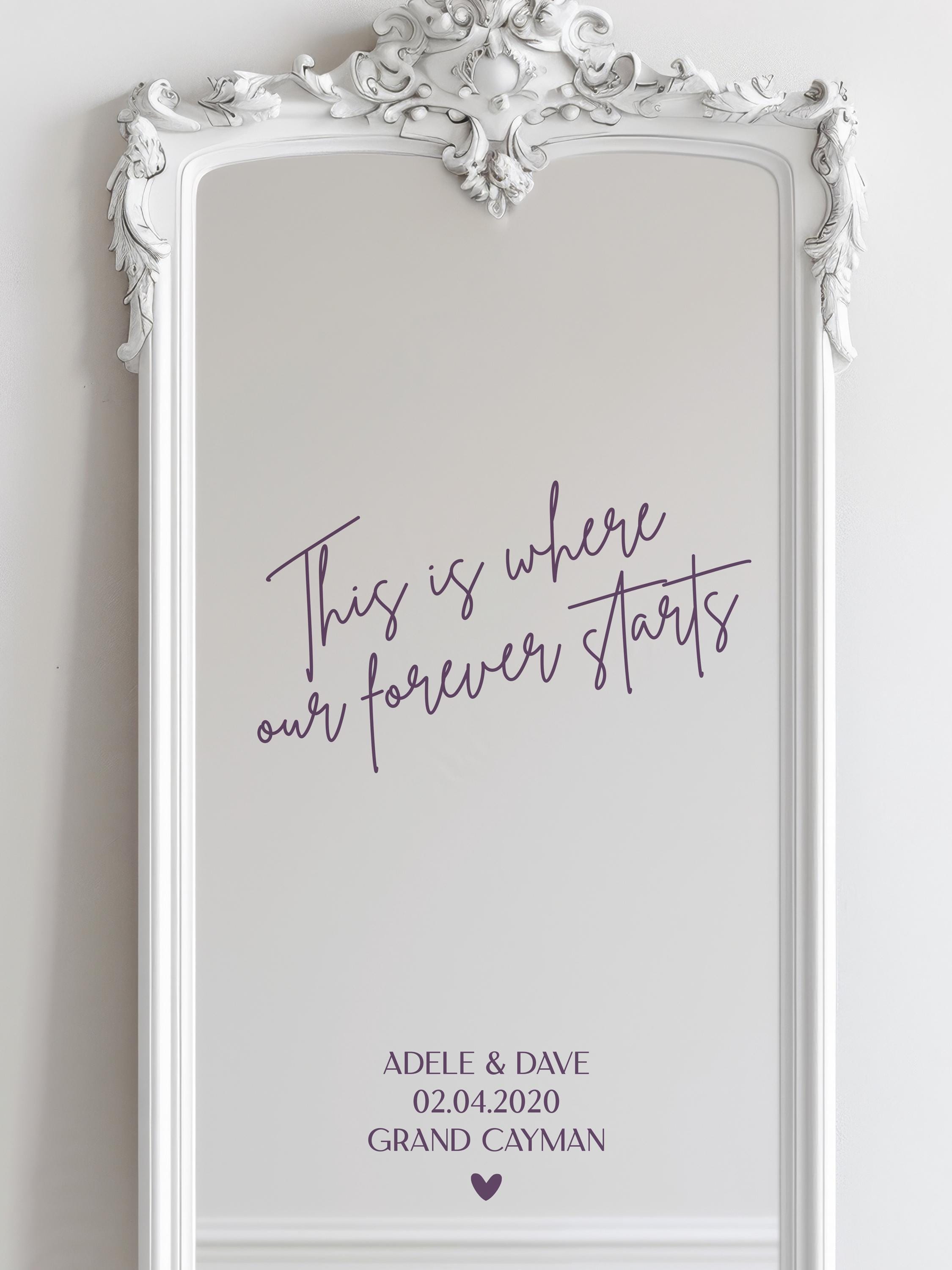 Modern Wedding Signage - This is Where Our Forever Starts ...