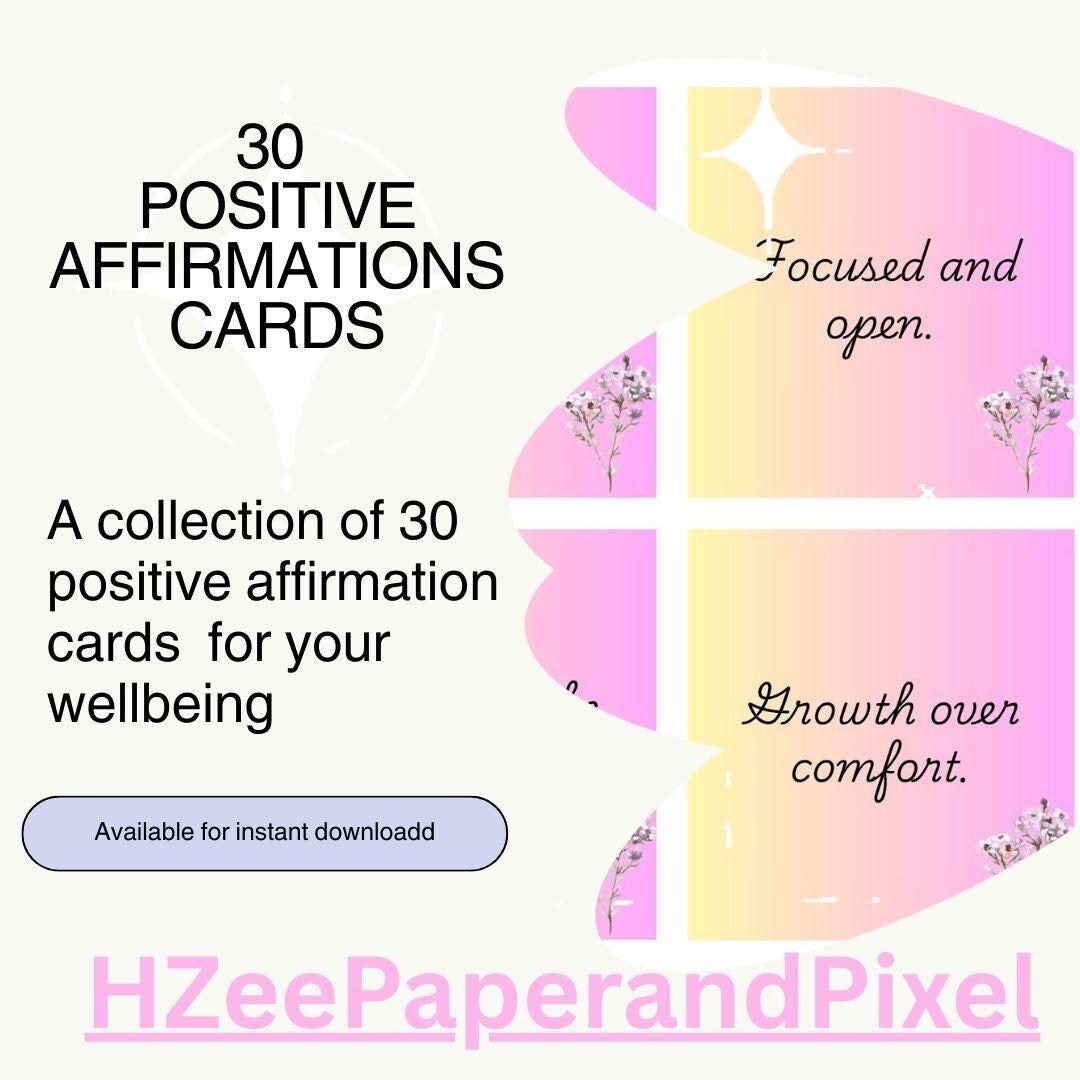 Positive Affirmation Cards | 30 Printable and Digital Cards ...