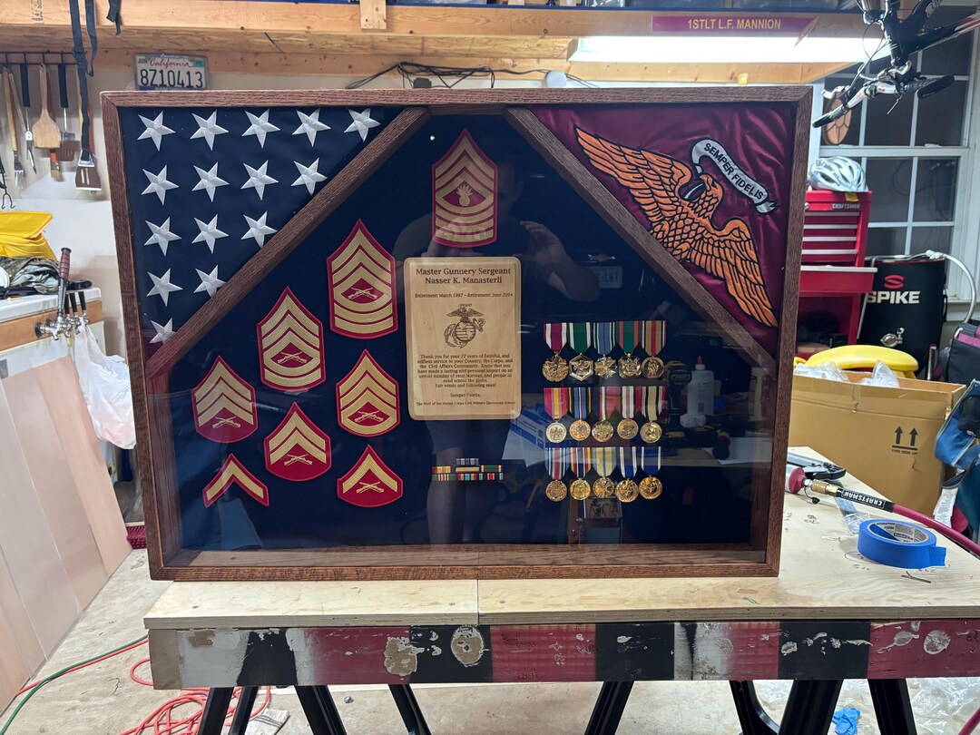 PERSONALIZED Display Shadow Box for Military Retirement and Memorabilia ...