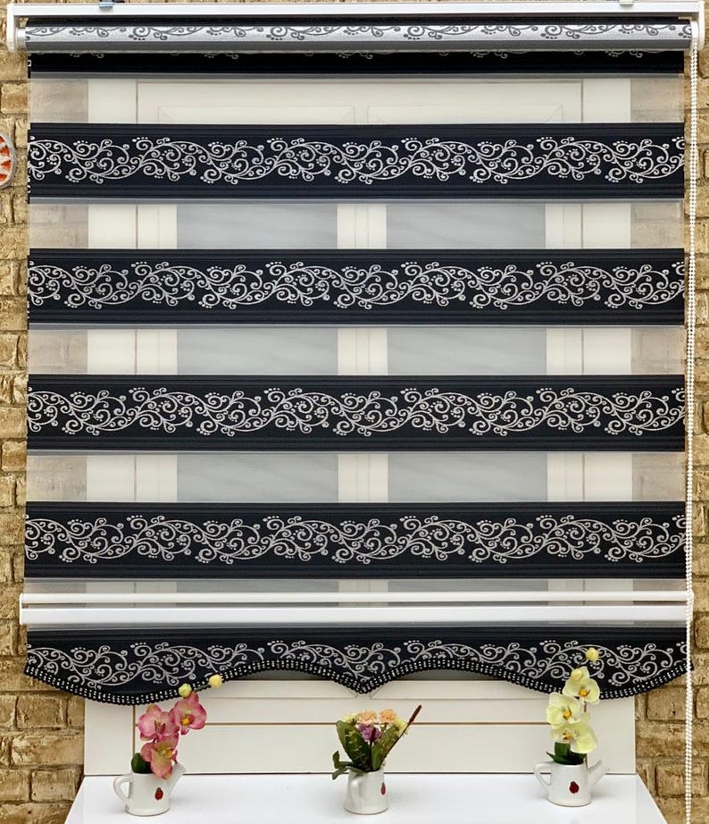 Zebra Roller Blind | Black and White Blind | Patterned Blind | Window ...