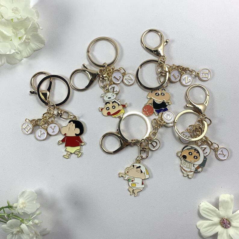 Custom Crayon Shinchan Keychain,cartoon,cute Charm,anime Keyring,custom ...