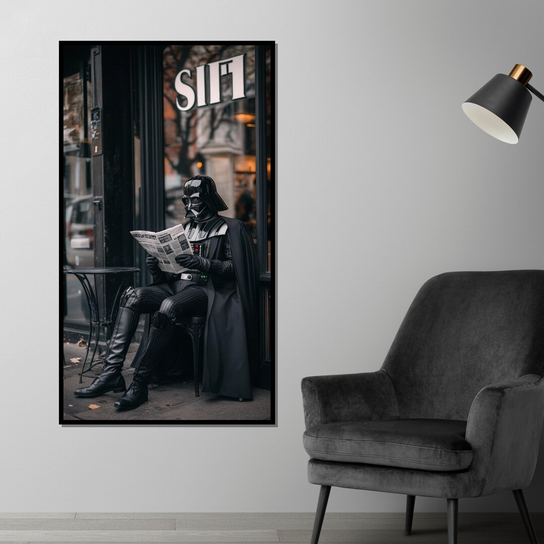 Dark Lord Reading Canvas, Scifi Art, Fictional Character Poster, Wall ...