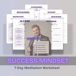 Success Mindset Worksheet • Vision Board • Positive Thinking • Vision ...