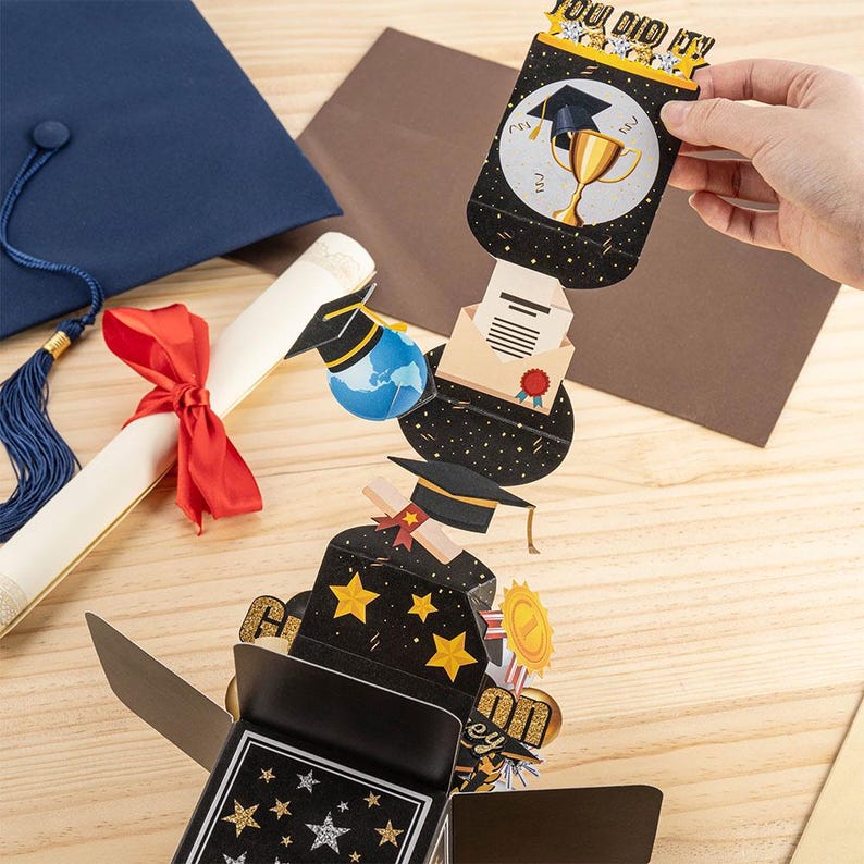 Personalized 3D Graduation Pop-up Box Card With Money Envelope and ...