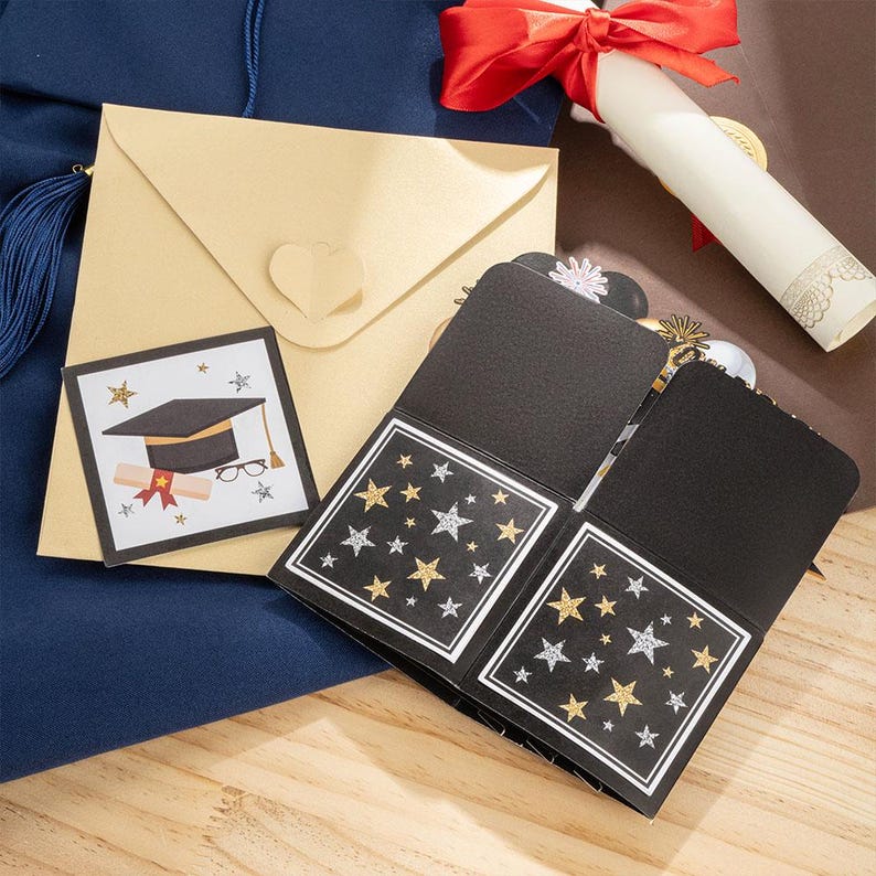 Personalized 3D Graduation Pop-up Box Card With Money Envelope and ...