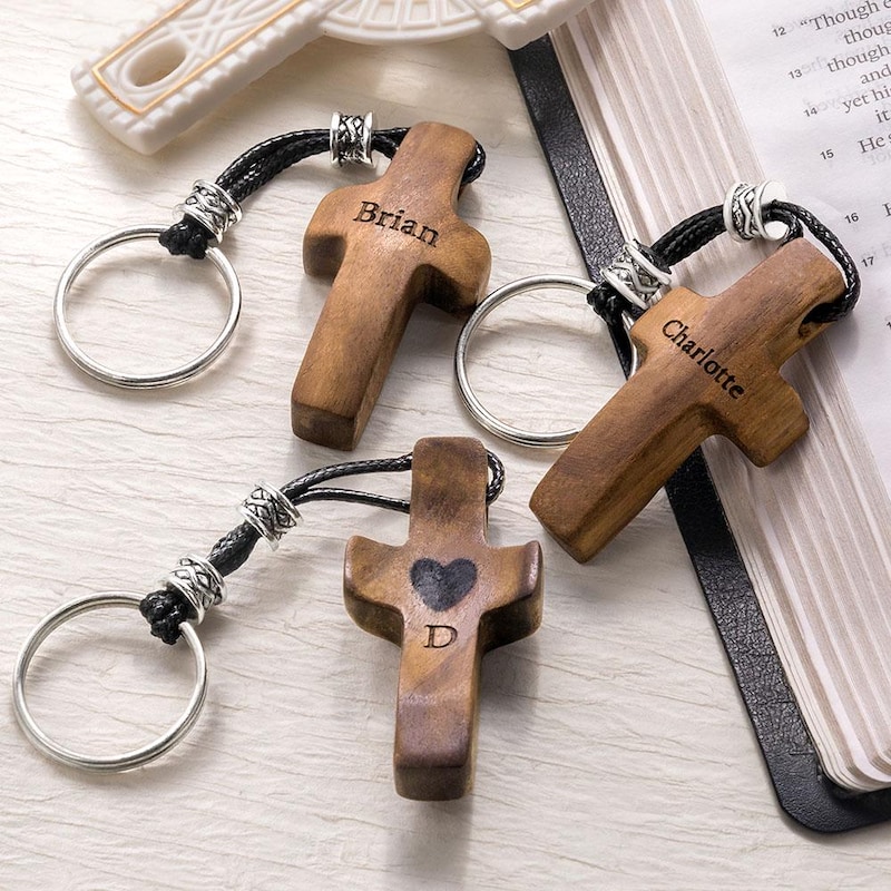 Catholic Name Keychain - Etsy