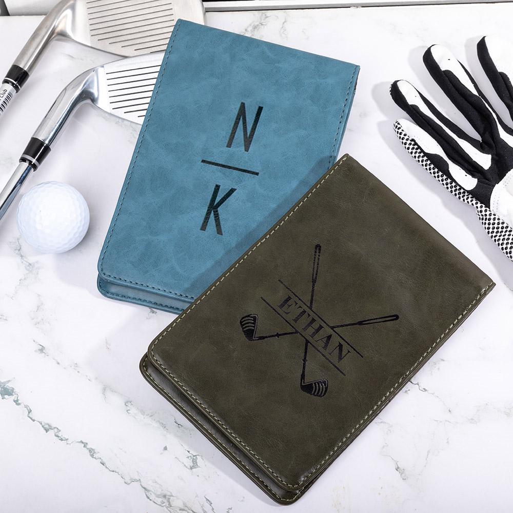 Personalized Leather Golf Scorecard Holder—custom Engraved Name ...