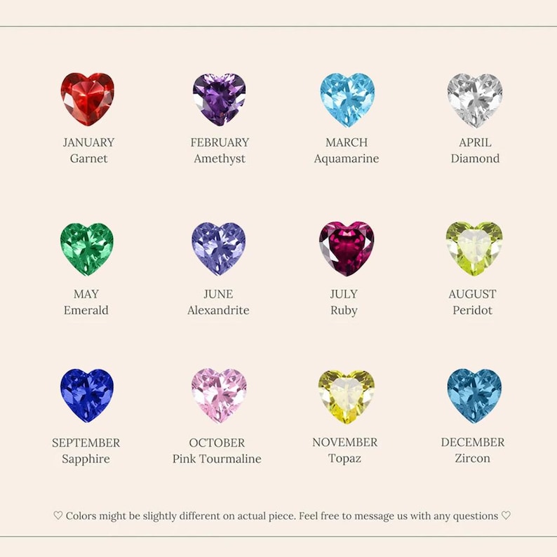 Personalized Infinity Double Heart Birthstone Cuff Bracelet – Custom ...