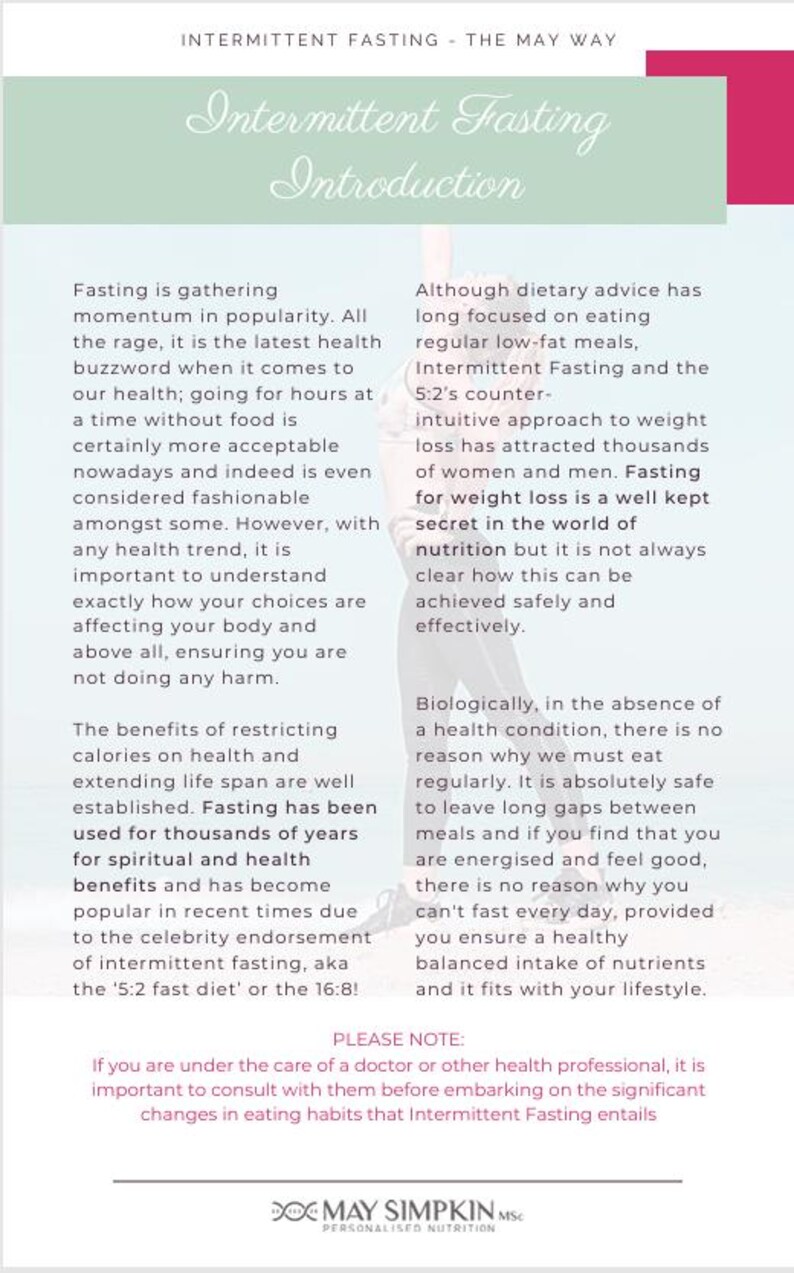 Intermittent Fasting Guide - Etsy