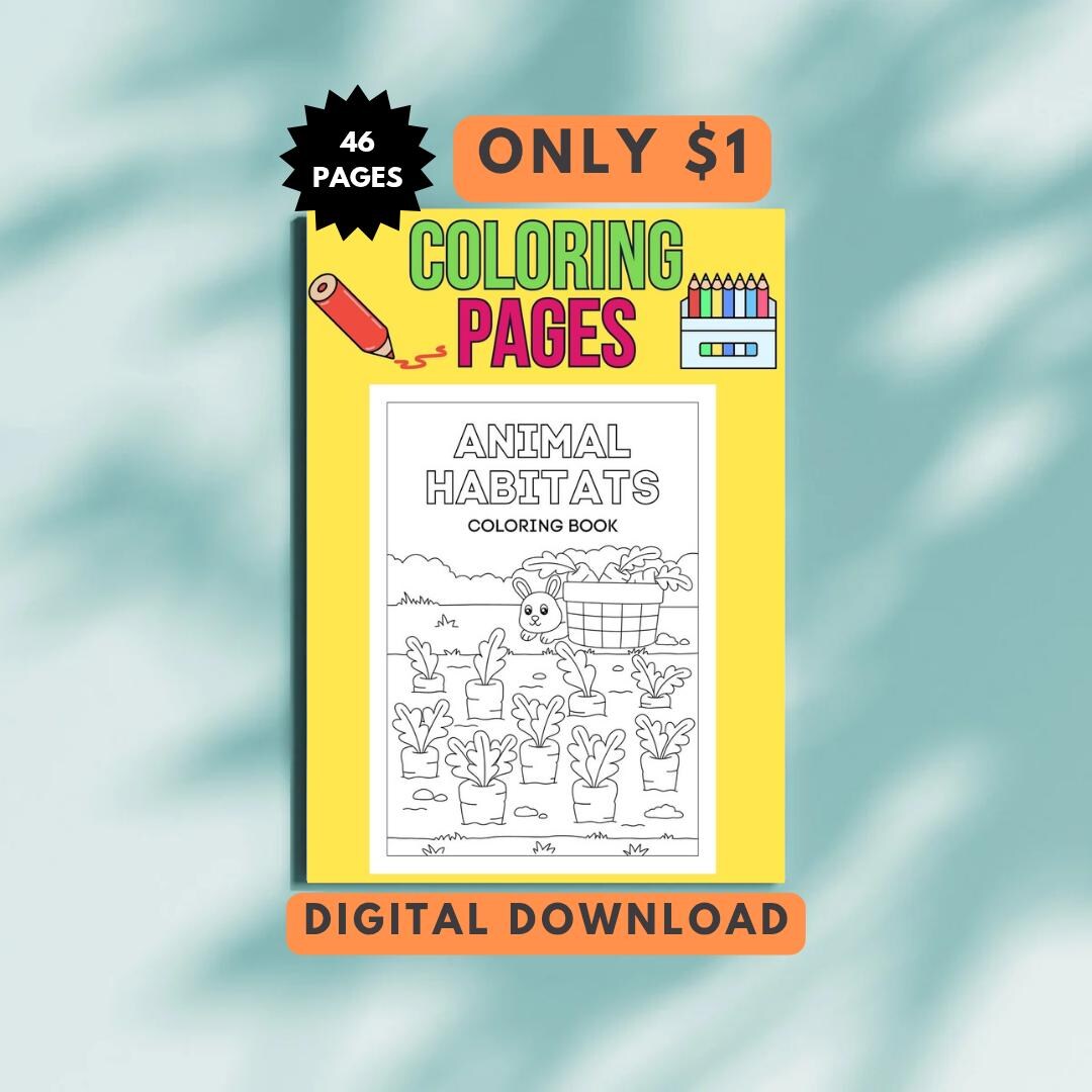 Printable Animal Habitats Coloring Pages for Kids | 46 Relaxing Pages ...