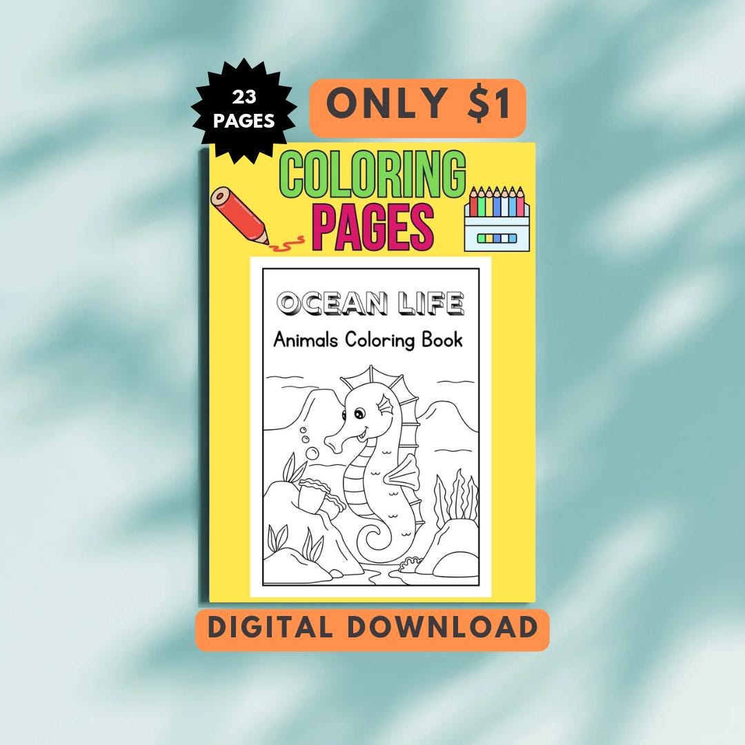 Printable Ocean Life Coloring Pages for Kids | 23 Relaxing Pages ...