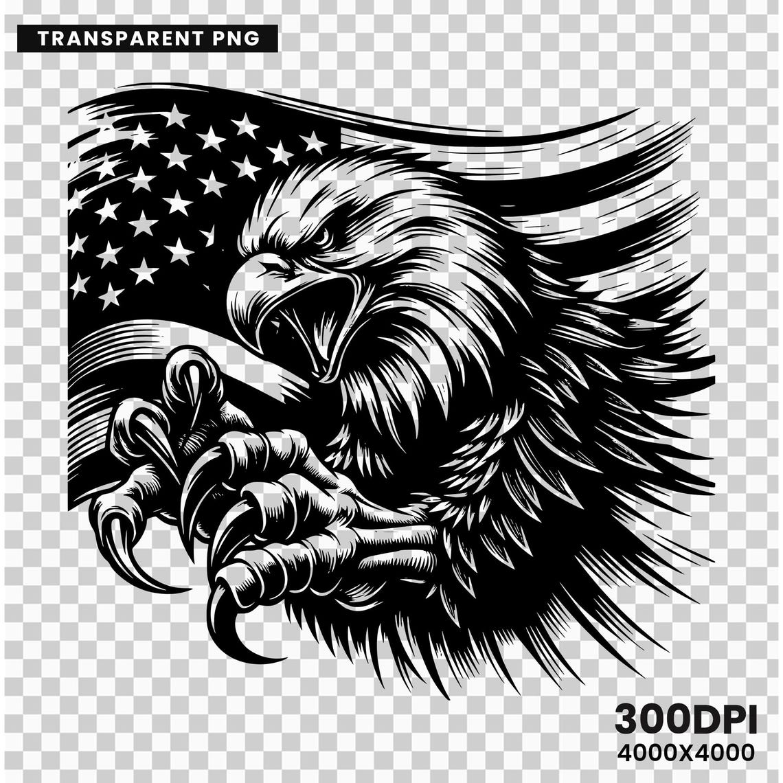 4th July Eagle American Flag SVG, Eagle Svg, 4th of July Shirt, Bald ...