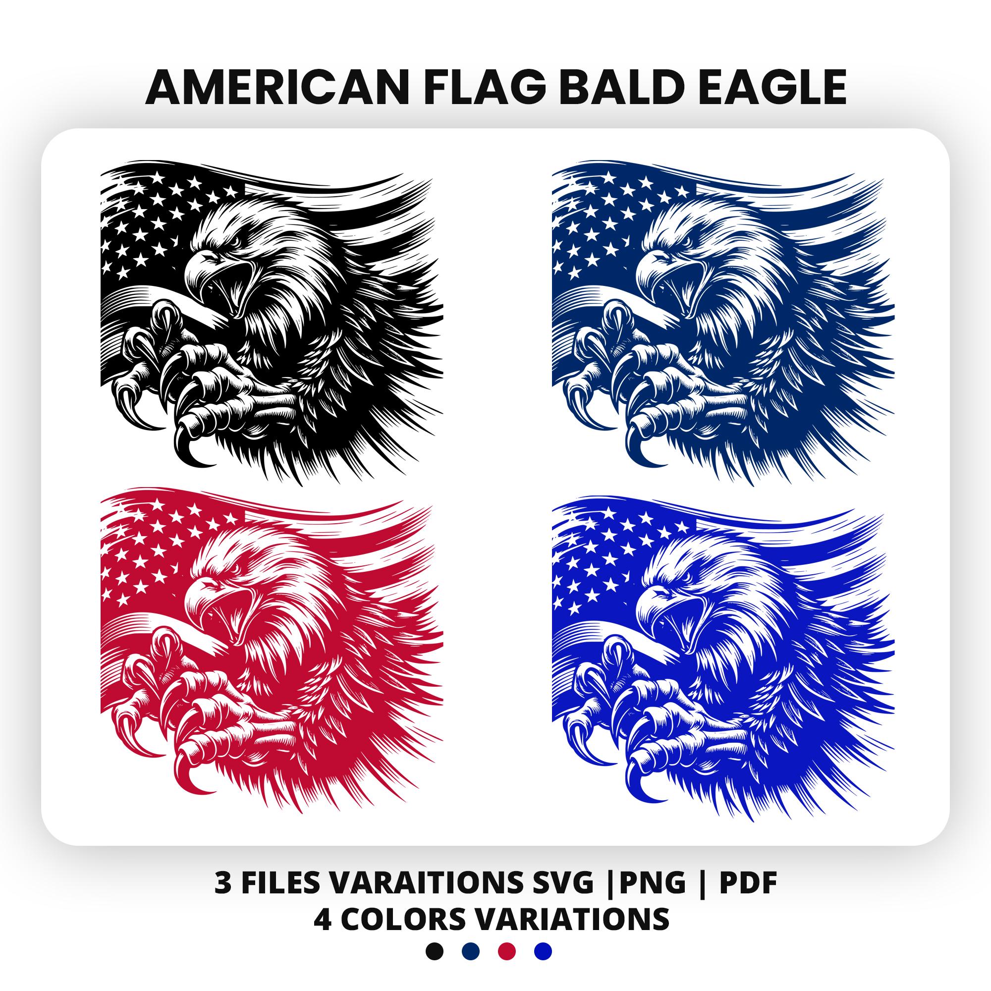 4th July Eagle American Flag SVG, Eagle Svg, 4th of July Shirt, Bald ...