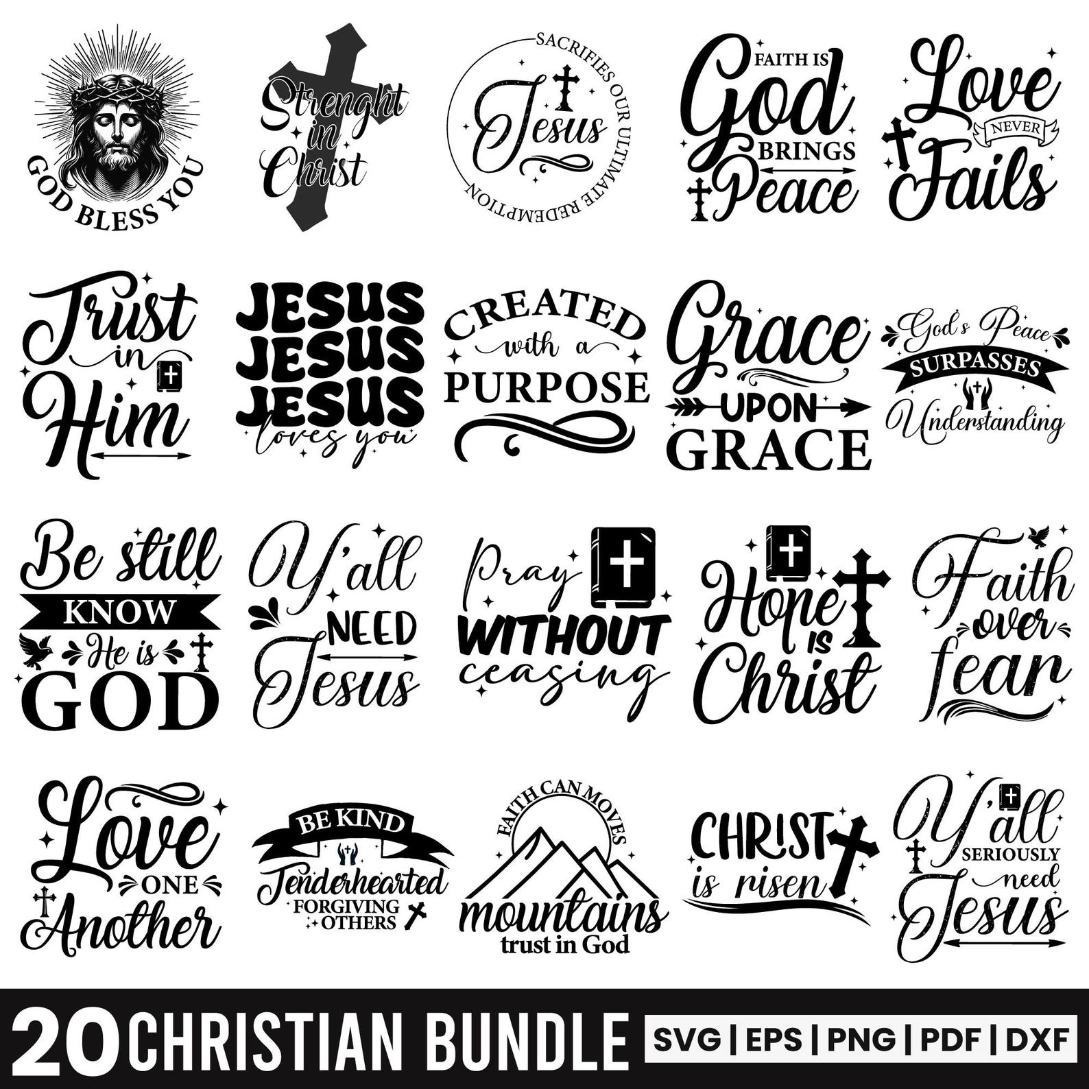 Christian Svg Bundle | Christian Svg Design | Christian Svg Bundle ...