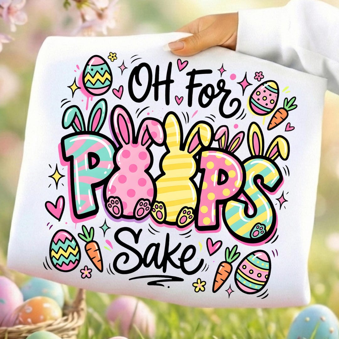 Oh for Peeps Sake Easter Png, Coquette Easter PNG, Preppy Coquette Bow ...
