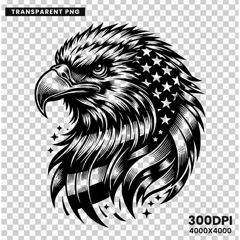 4th of July Eagle SVG: Patriotic American Flag Design (digital Download ...