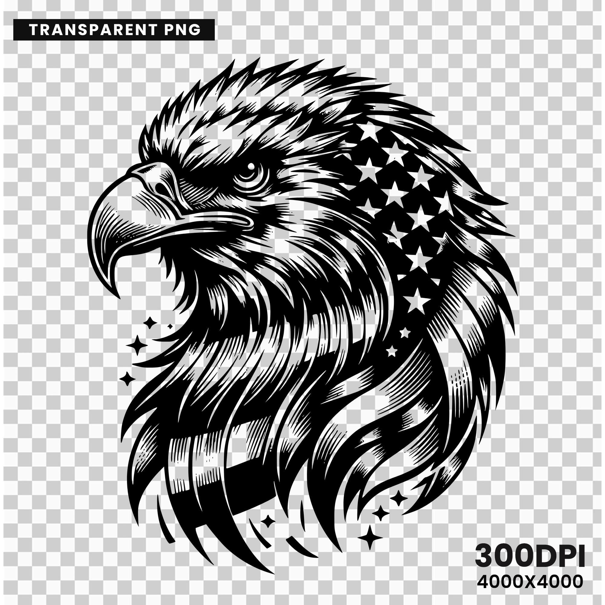4th of July Eagle SVG: Patriotic American Flag Design (digital Download ...