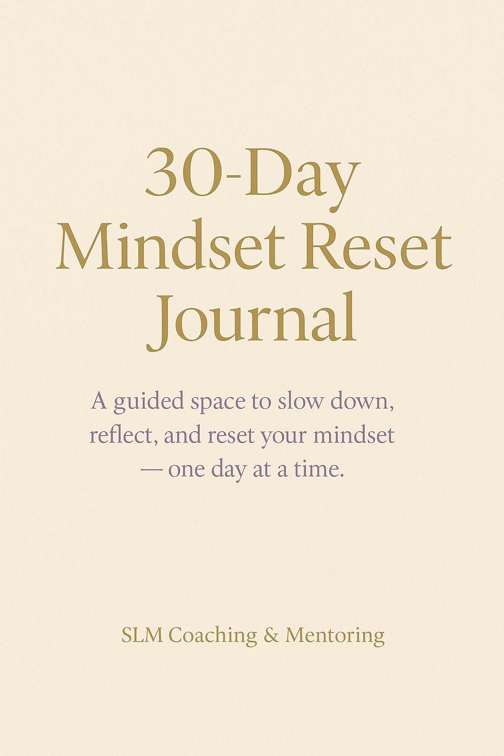 30-day Mindset Reset Journal | Self-reflection & Gratitude Printable ...