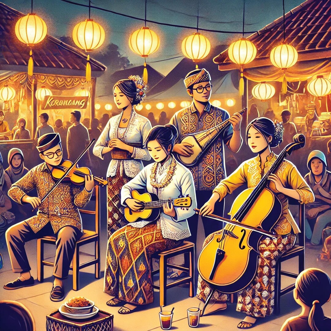 Traditional Keroncong Music Vector Design - Etsy