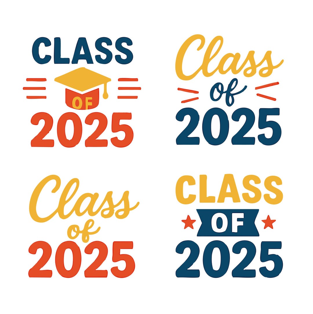 Class of 2025 Graduation SVG & EPS Bundle – 4 Editable Designs - Etsy