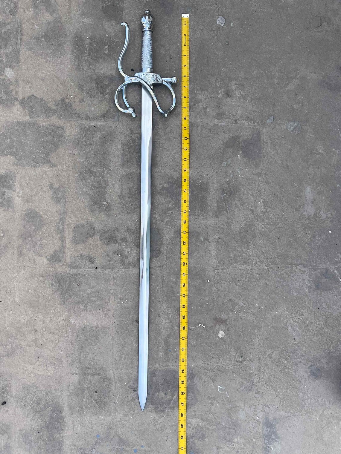 El Cid Stainless Steel Rapier Sword With Leather Scabbard – Medieval ...